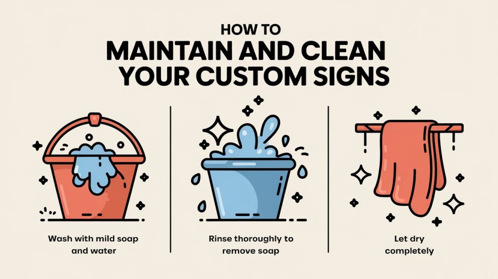 How to Maintain and Clean Your Custom Signs - Platon Graphics